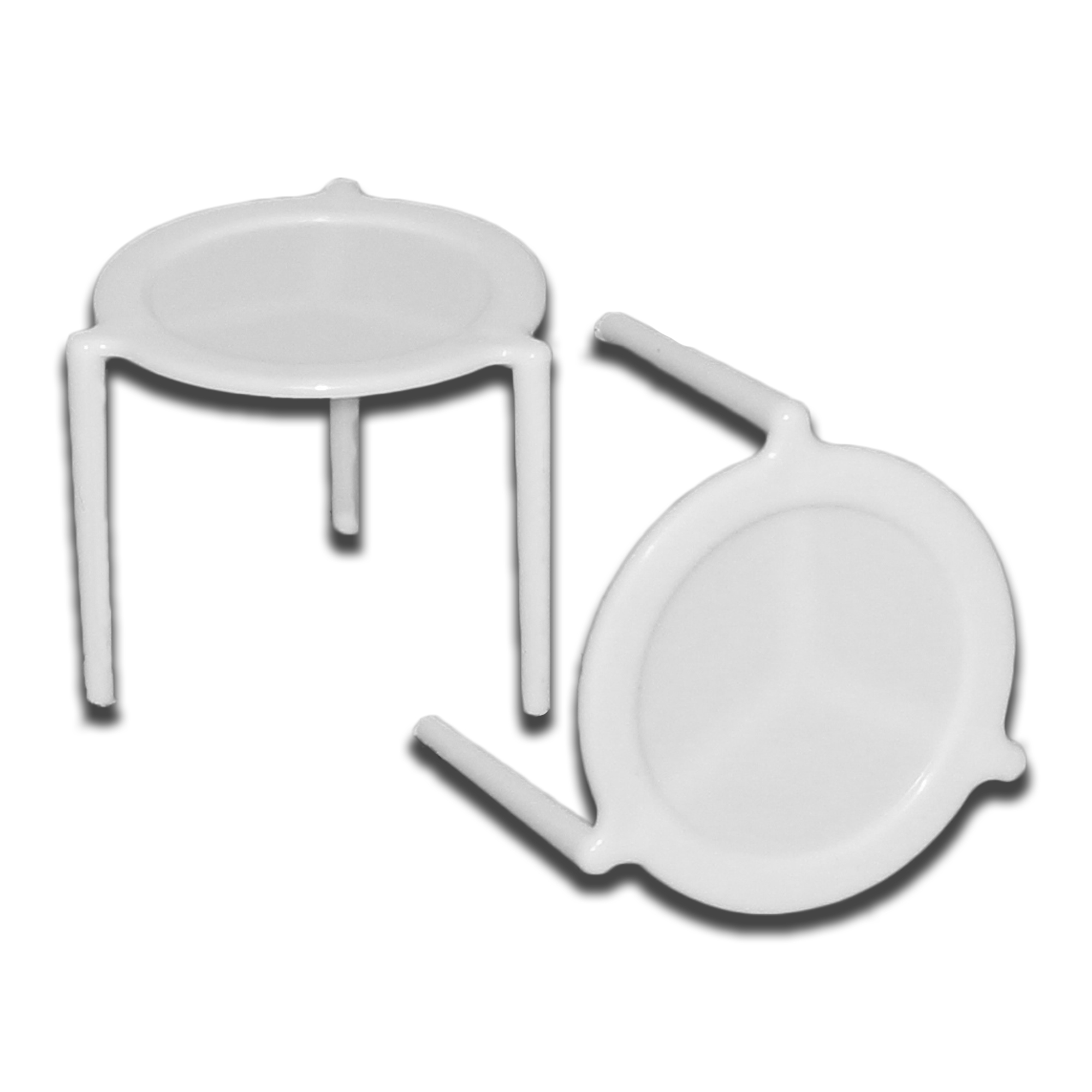 Table Accents - Plastic Pizza Box Supports - 2g - Round - White - Dorfin