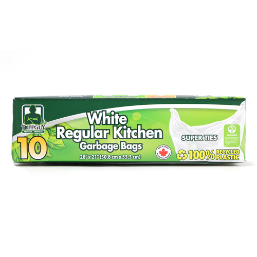 Tuff Guy - Kitchen Bags - 20" x 21" - Ecologo - White - 10Pk - Dorfin