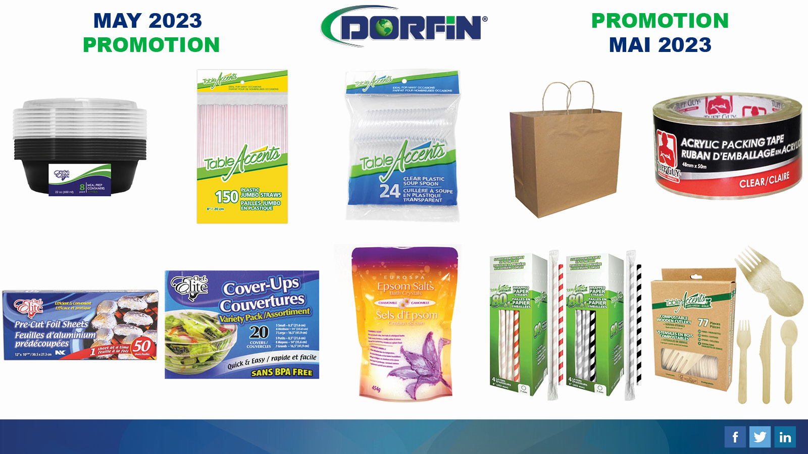 Promotion des produits de détail pour mai 2023 - Dorfin