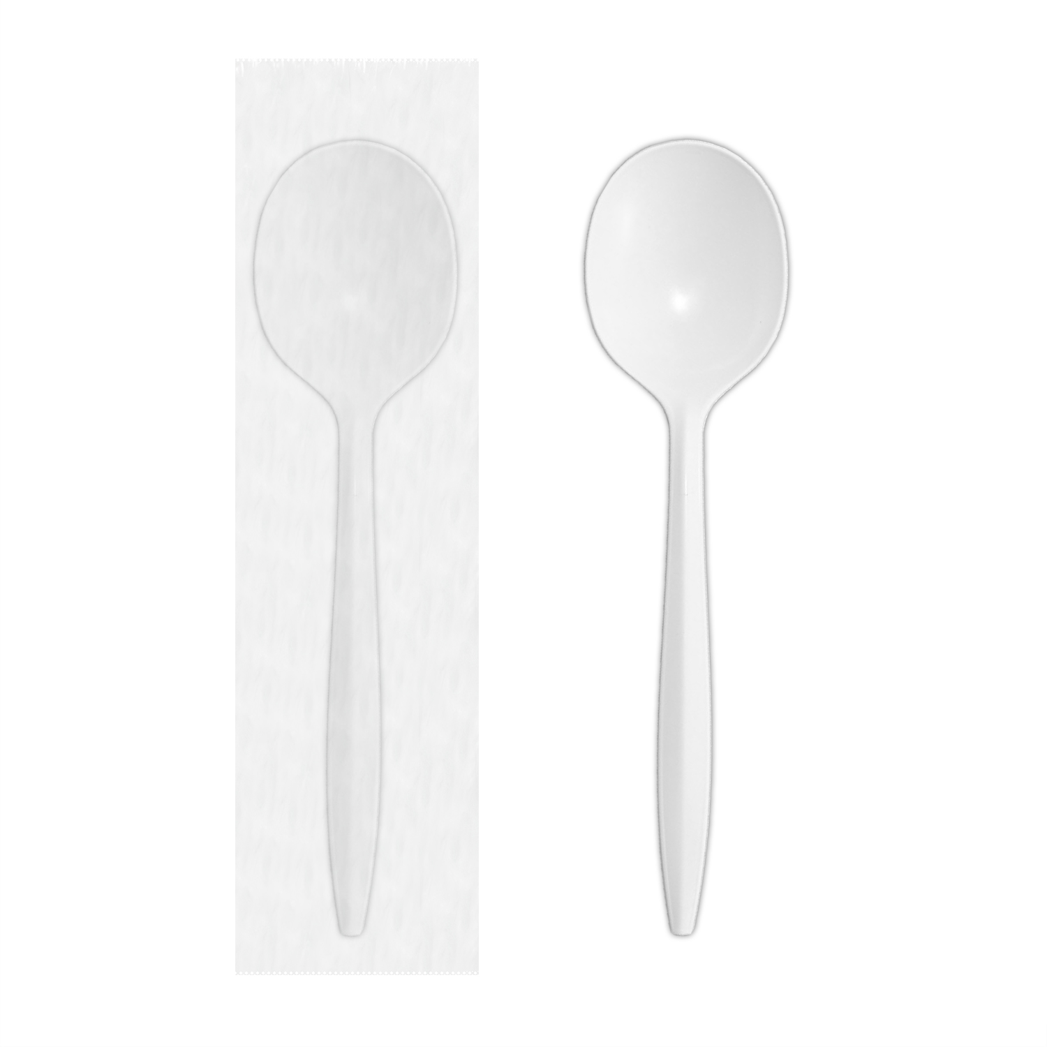 Table Accents - Polypropylene Soup Spoons - 5.5" - Individually Wrapped ...