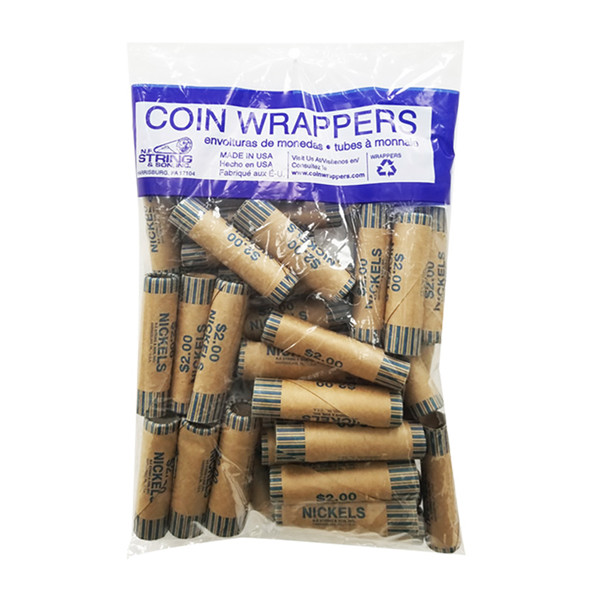 Paper Coin Wrappers - Nickels - 36Pk - Dorfin